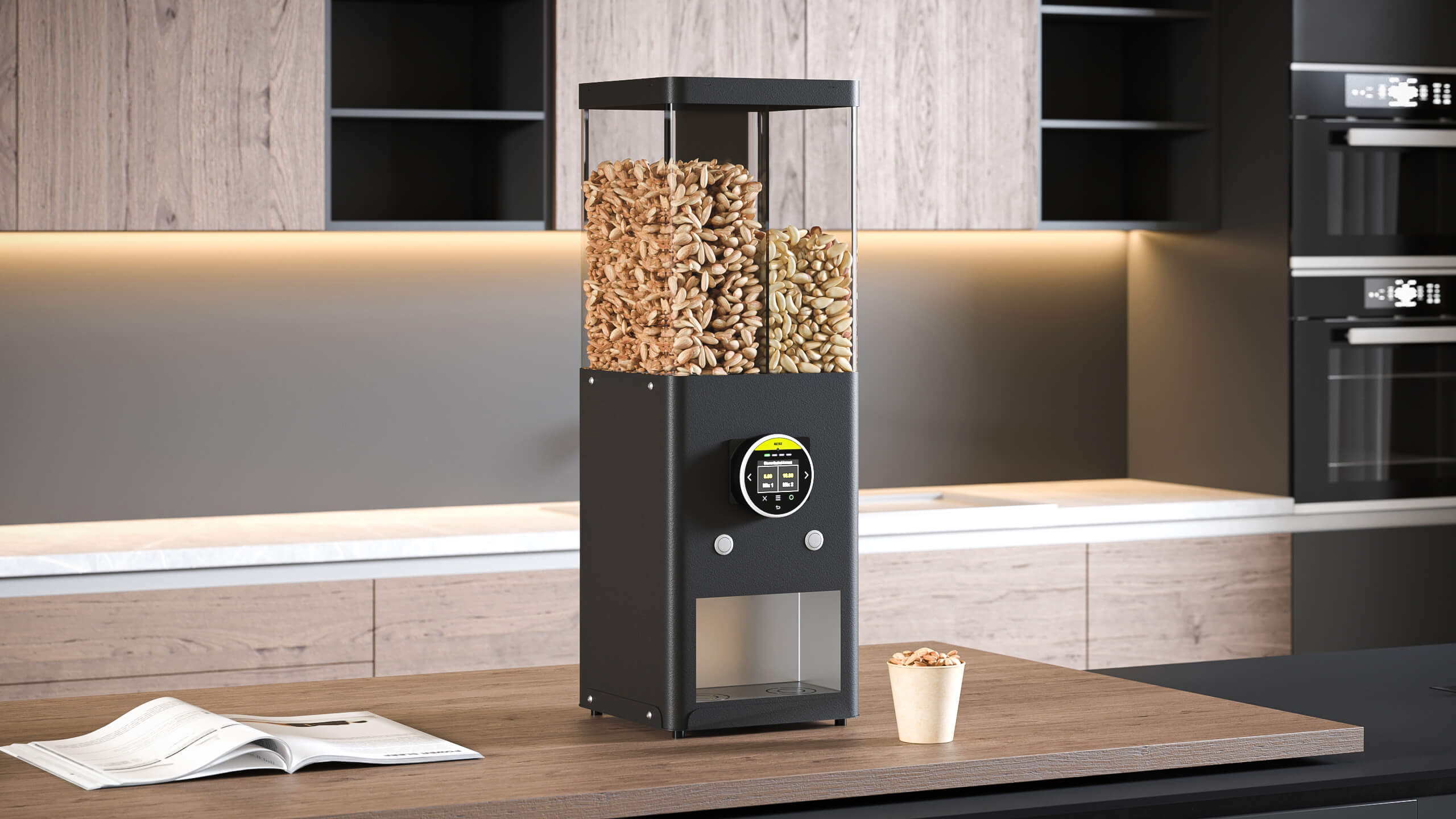 Quickly install and start selling bulk hot nuts in an office, pub ...